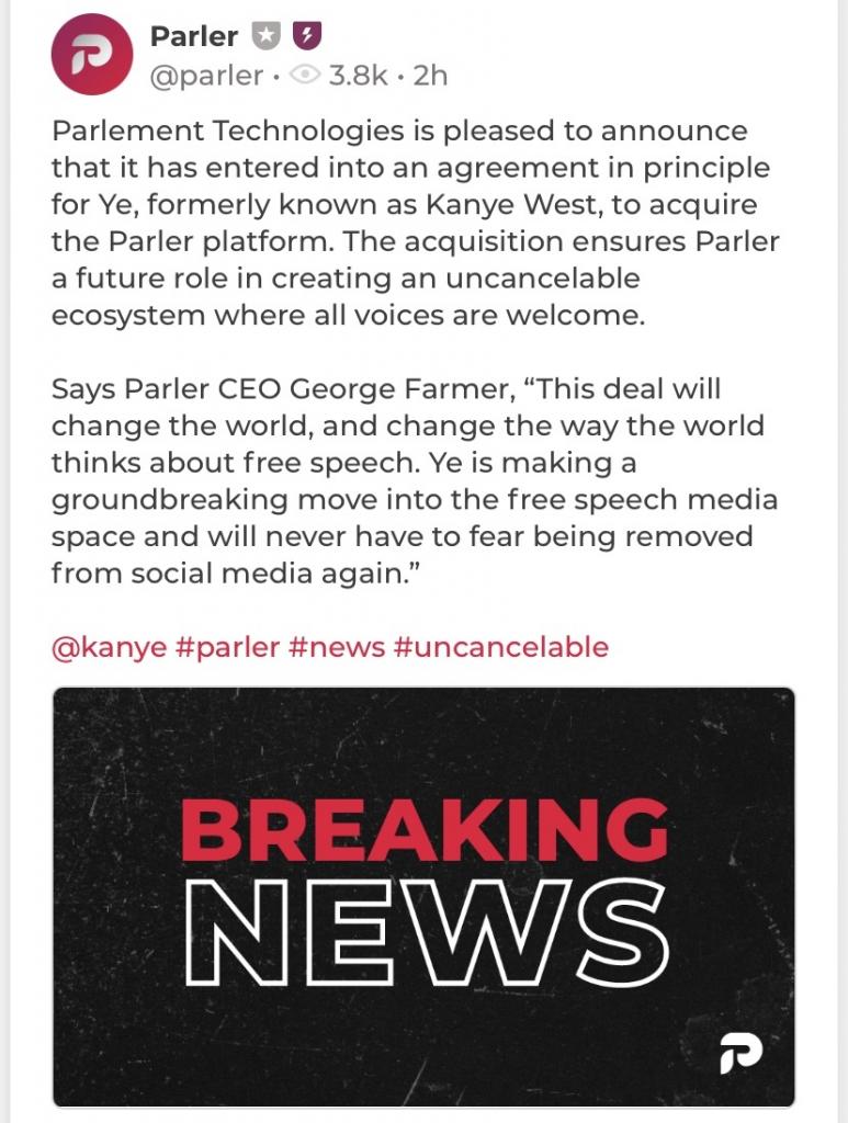 Parler and Kayne West » ️🦅🙏🩸Holistic 🦋💉🍊's Timeline Photos » Savior Connect